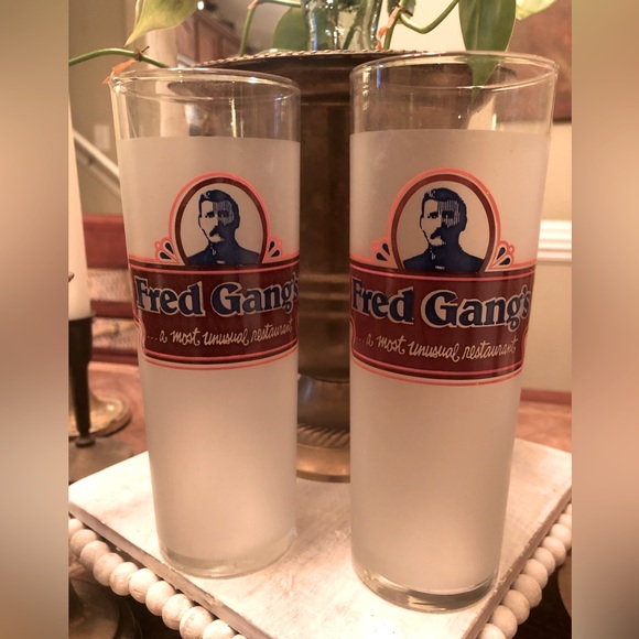Dining | Set Of Two Vintage Fred Gangs Collins Glasses Tumblers ...